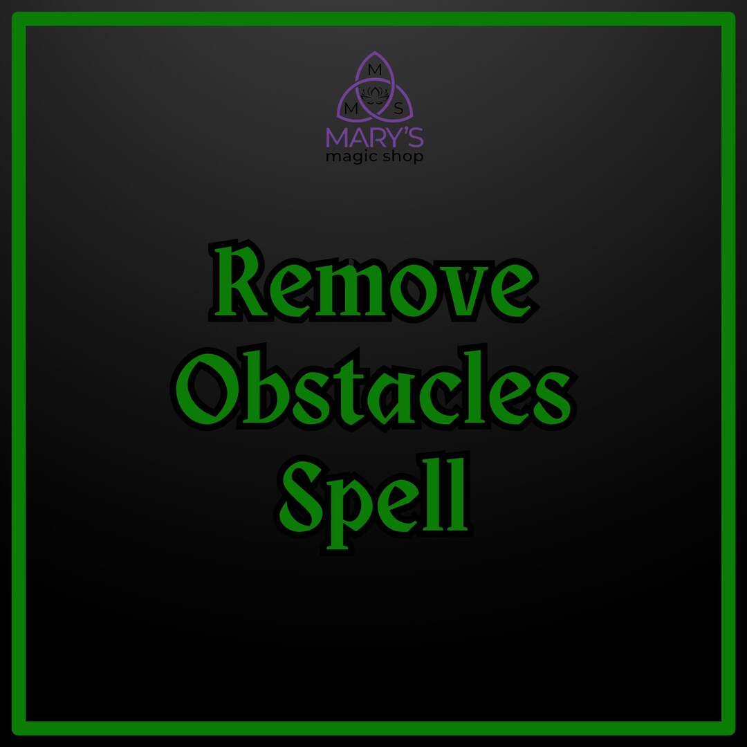 Remove Obstacles Spell - Etsy