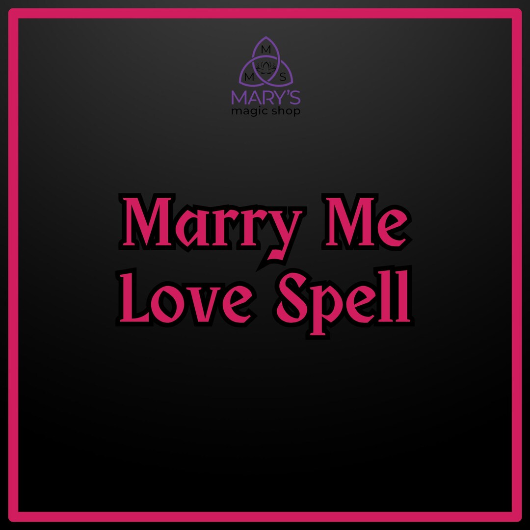 Marry Me Love Spell - Etsy
