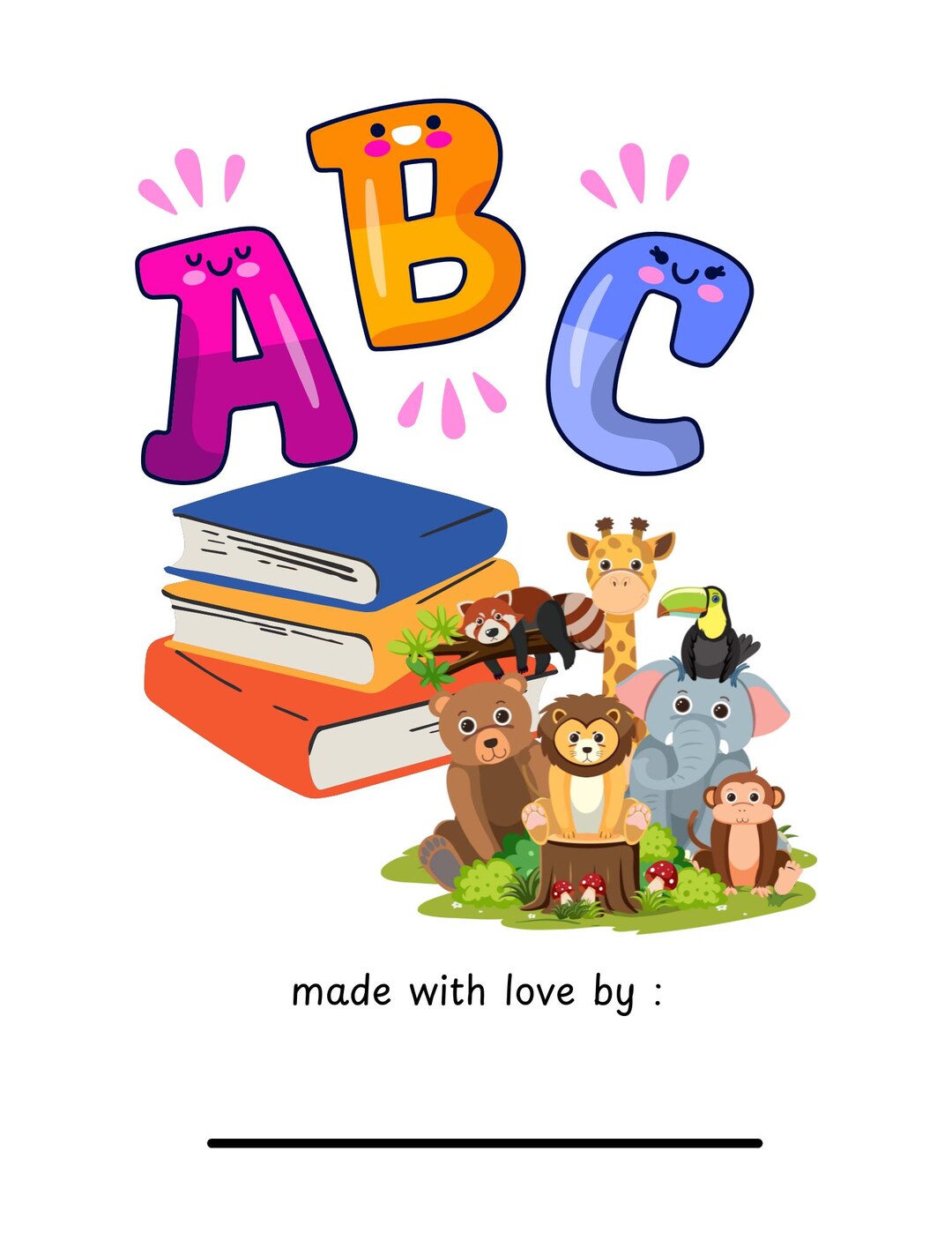 ABC Animal Tracing and Coloring Book for Kids – Educational Alphabet ...