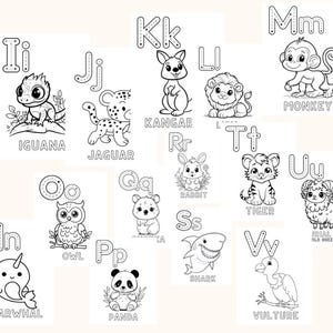 ABC Animal Tracing and Coloring Book for Kids – Educational Alphabet ...