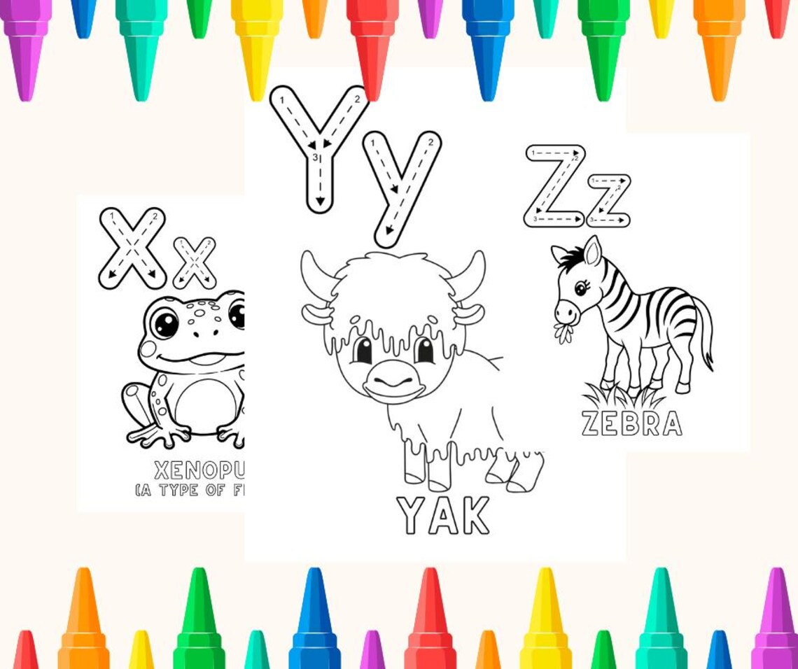 ABC Animal Tracing and Coloring Book for Kids – Educational Alphabet ...