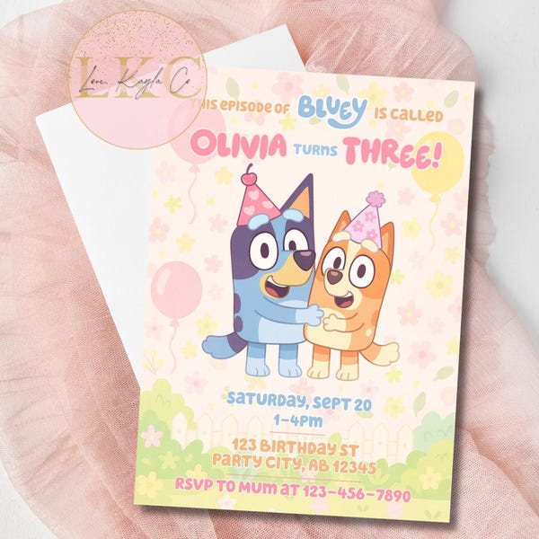 Bluey Twoey Birthday Banner - Etsy