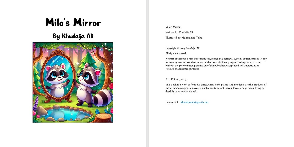 Milo's Mirror: Enchanting Children's Book With Coloring Page - Etsy