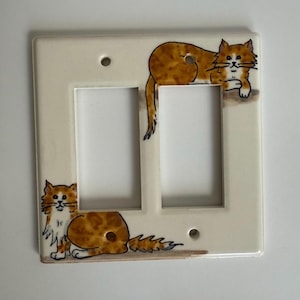 Cat Double Rocker Light Switch Cover - Etsy