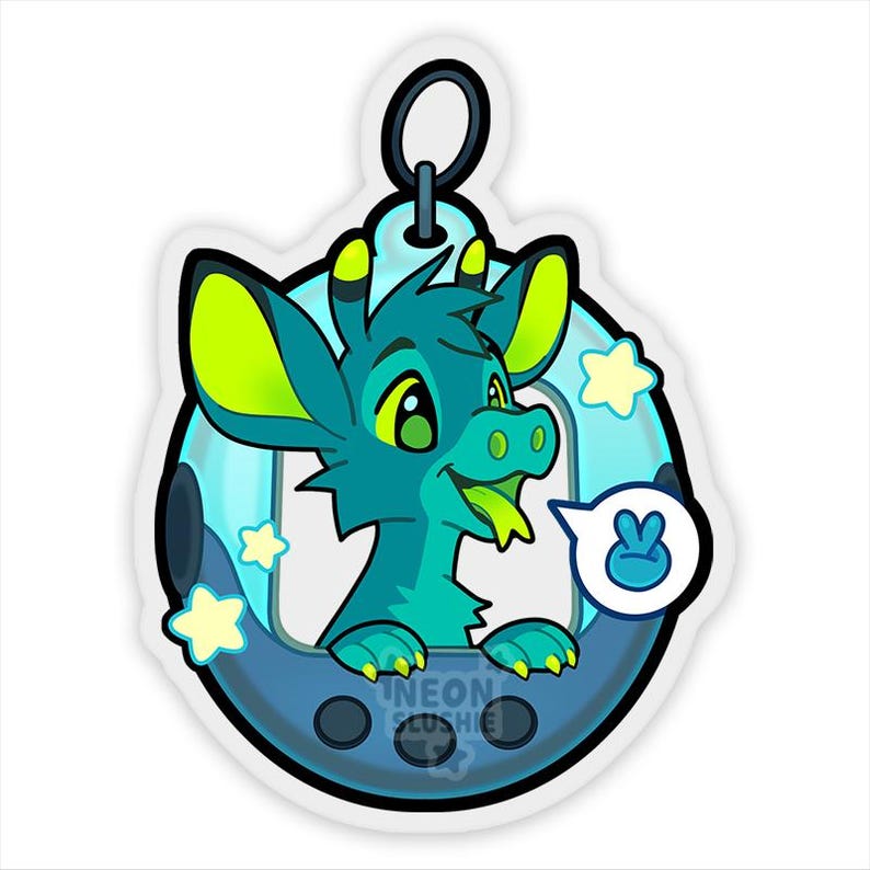 Virtual Pet Alien Sticker | Furry Xero Tamagotchi Sticker - Etsy