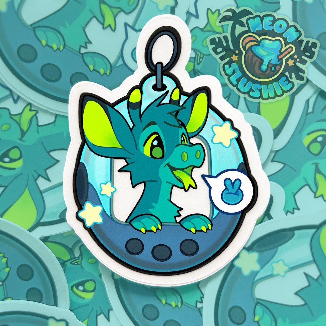 Virtual Pet Alien Sticker | Furry Xero Tamagotchi Sticker - Etsy