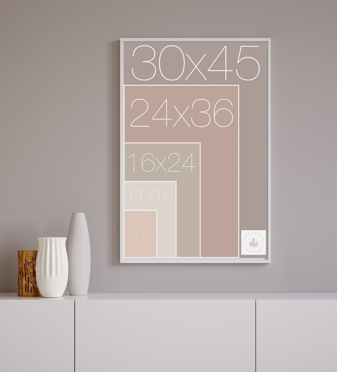 Wall Portrait Sizing Guide for Photographers, Printable Sizing Guide ...