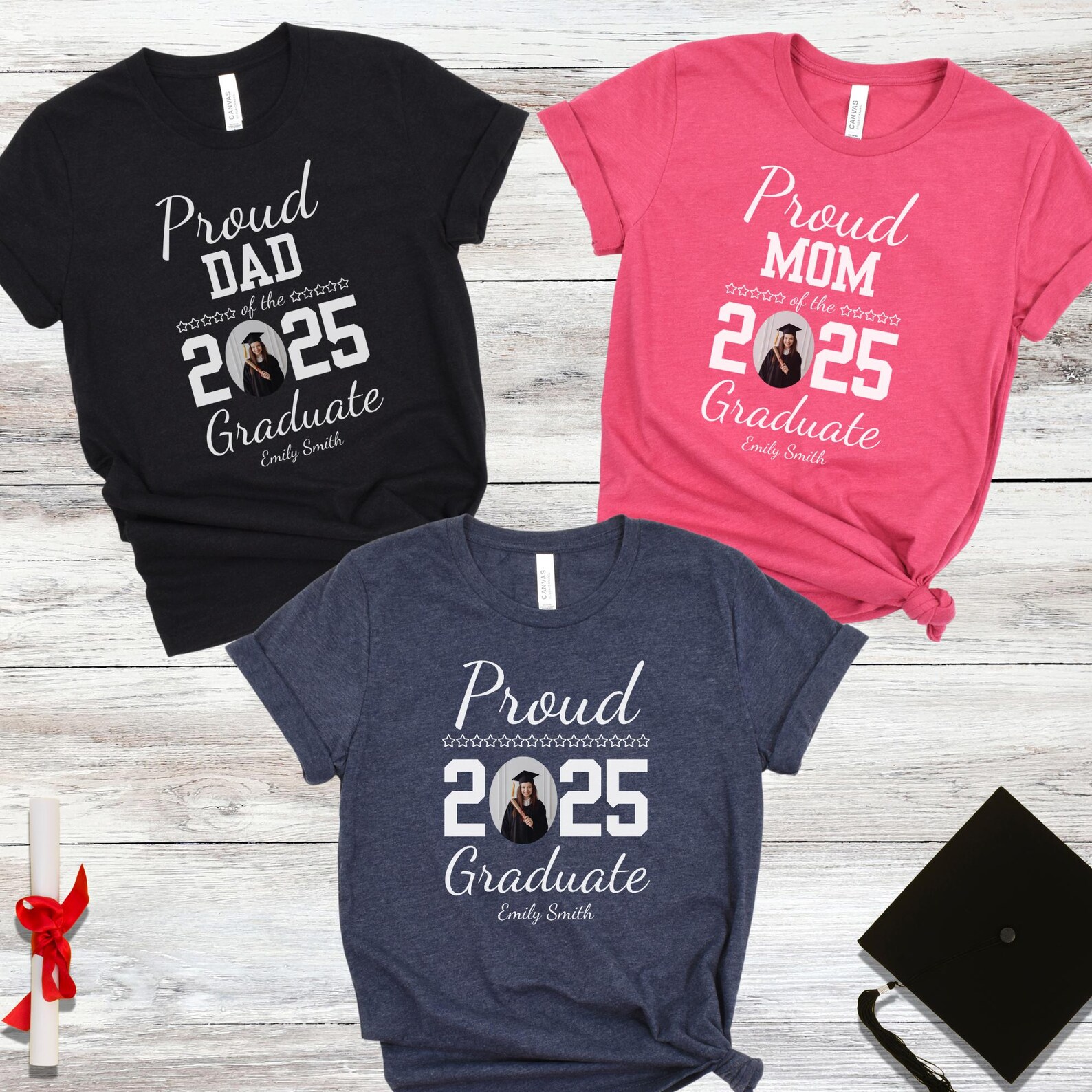 Custom Proud Graduate Shirt: Family Matching Graduation T-shirt - Etsy
