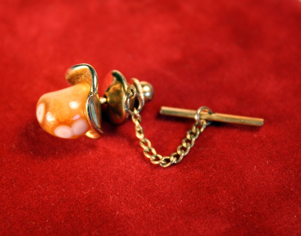 Agate Tie Tack, Men, Eye Agate Tie Tack,tie Pin,retro,vintage,amber ...