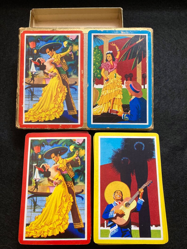 Flamenco Dancers Vintage Playing Cards Duratone Carlyle - Etsy