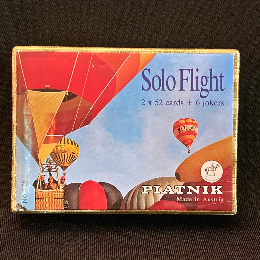 Children's Playing Cards, Solo Flight, Hot Air Balloons, Piatnik, 7 ...