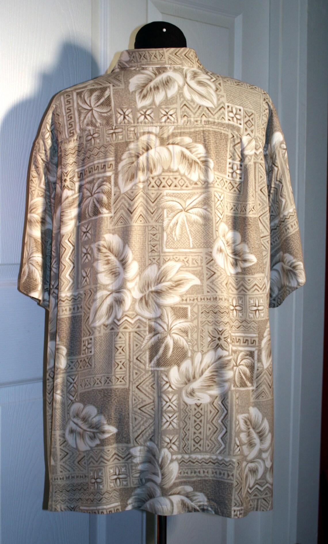 Hawaiian ShirtMen's Batik Bay BeigeBrown Rayon Size | Etsy