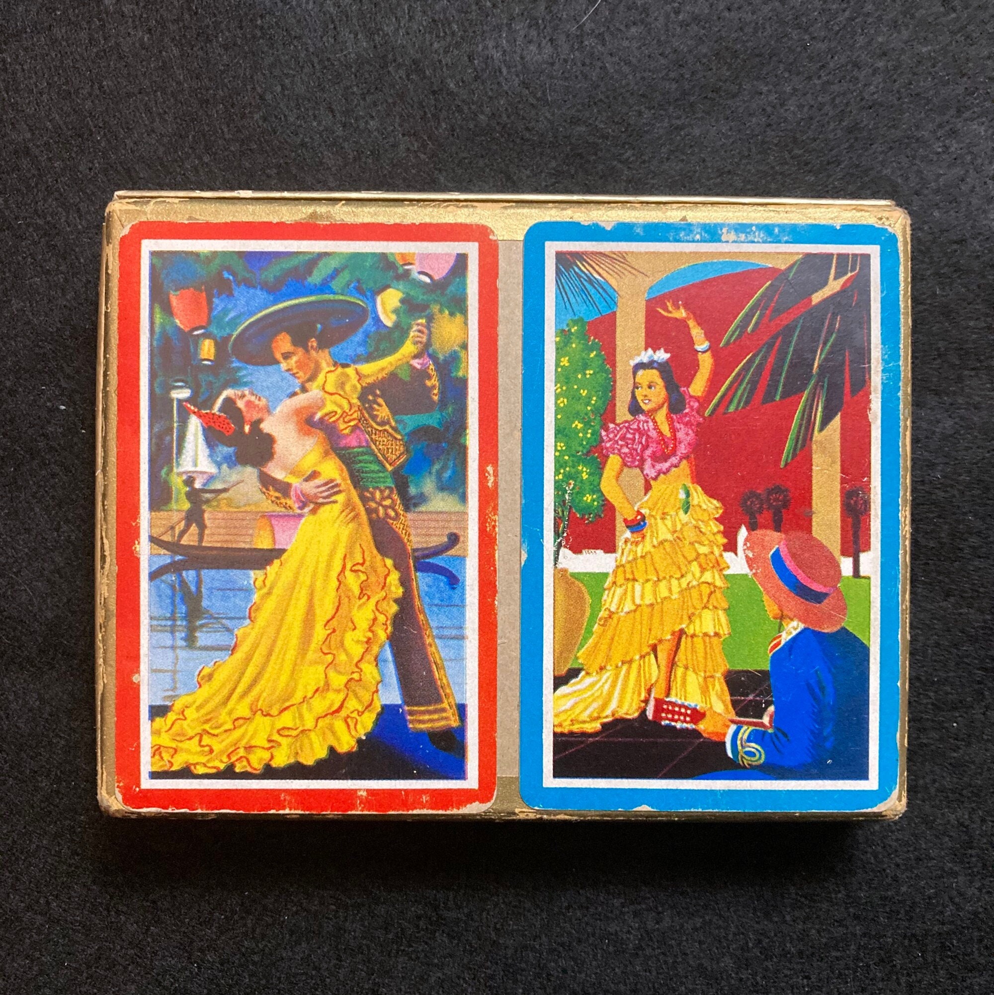 Flamenco Dancers Vintage Playing Cards Duratone Carlyle - Etsy