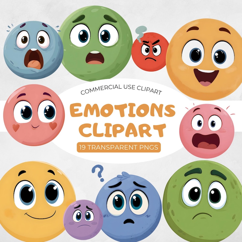 Emotions Clip Art - Etsy