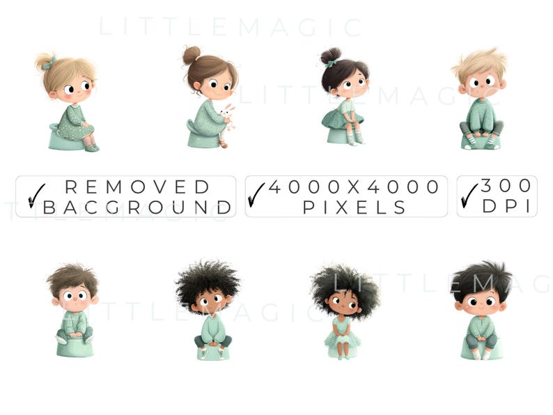 Whimsical Potty Training Clipart Bundle – Making Potty Time Fun for ...