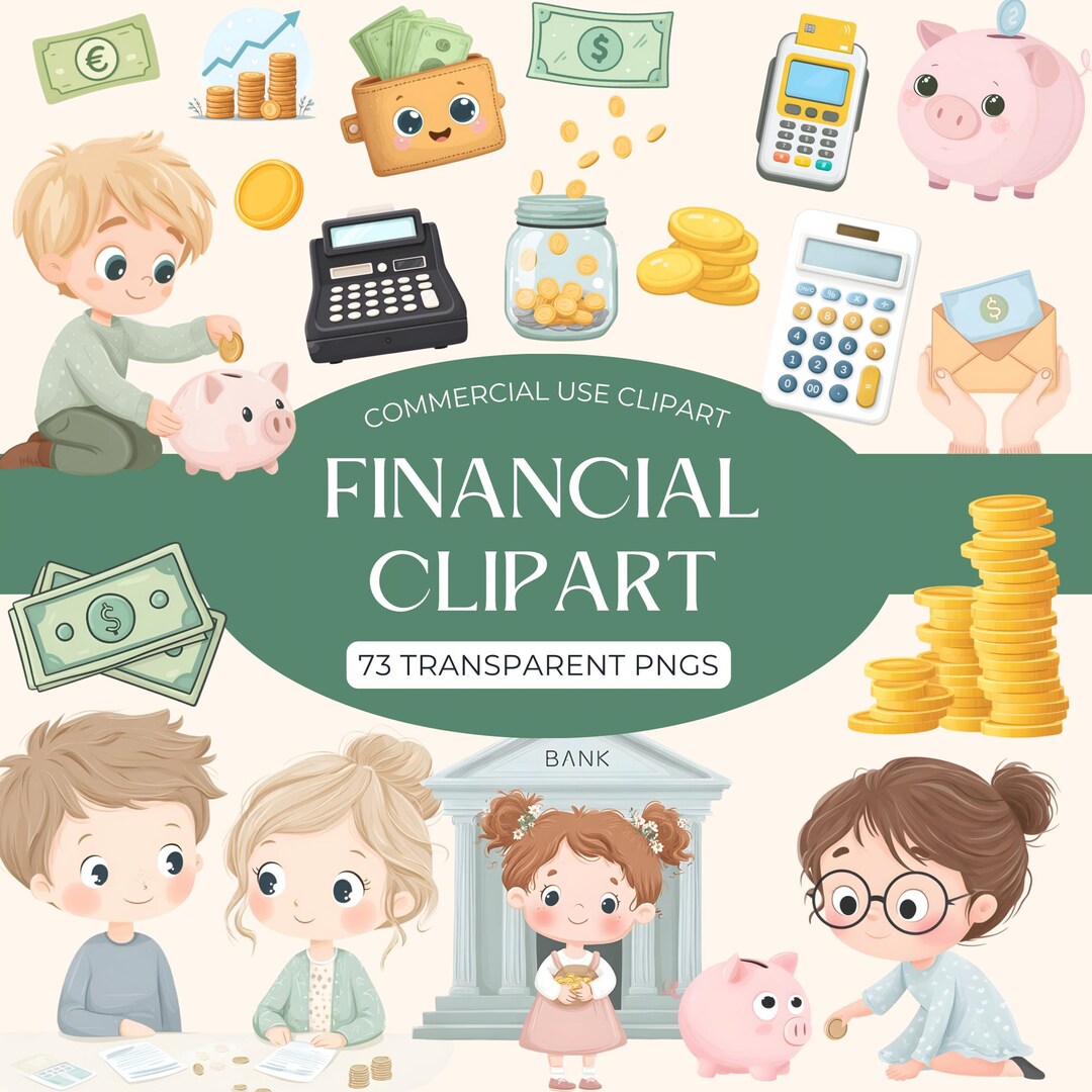 Financial Clipart, Money Finance Clipart, Piggy Bank Savings PNG ...