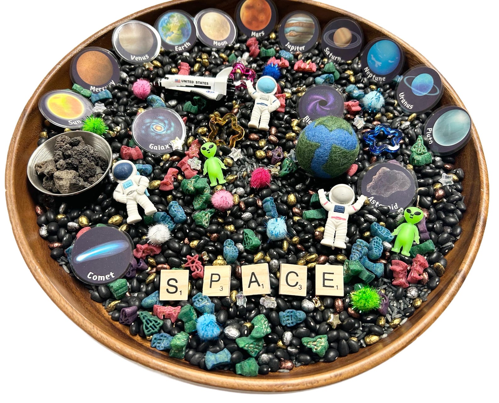 Space Sensory Bin Filler Kit, Solar System Personalized Kids Acitivity ...