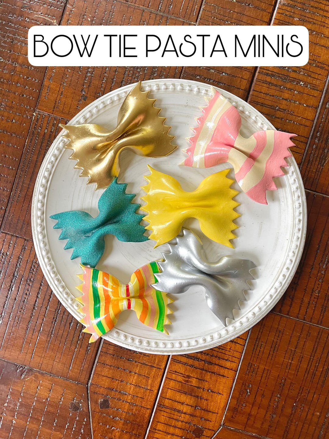 Mini Bow Tie Pasta Wall Art - Etsy