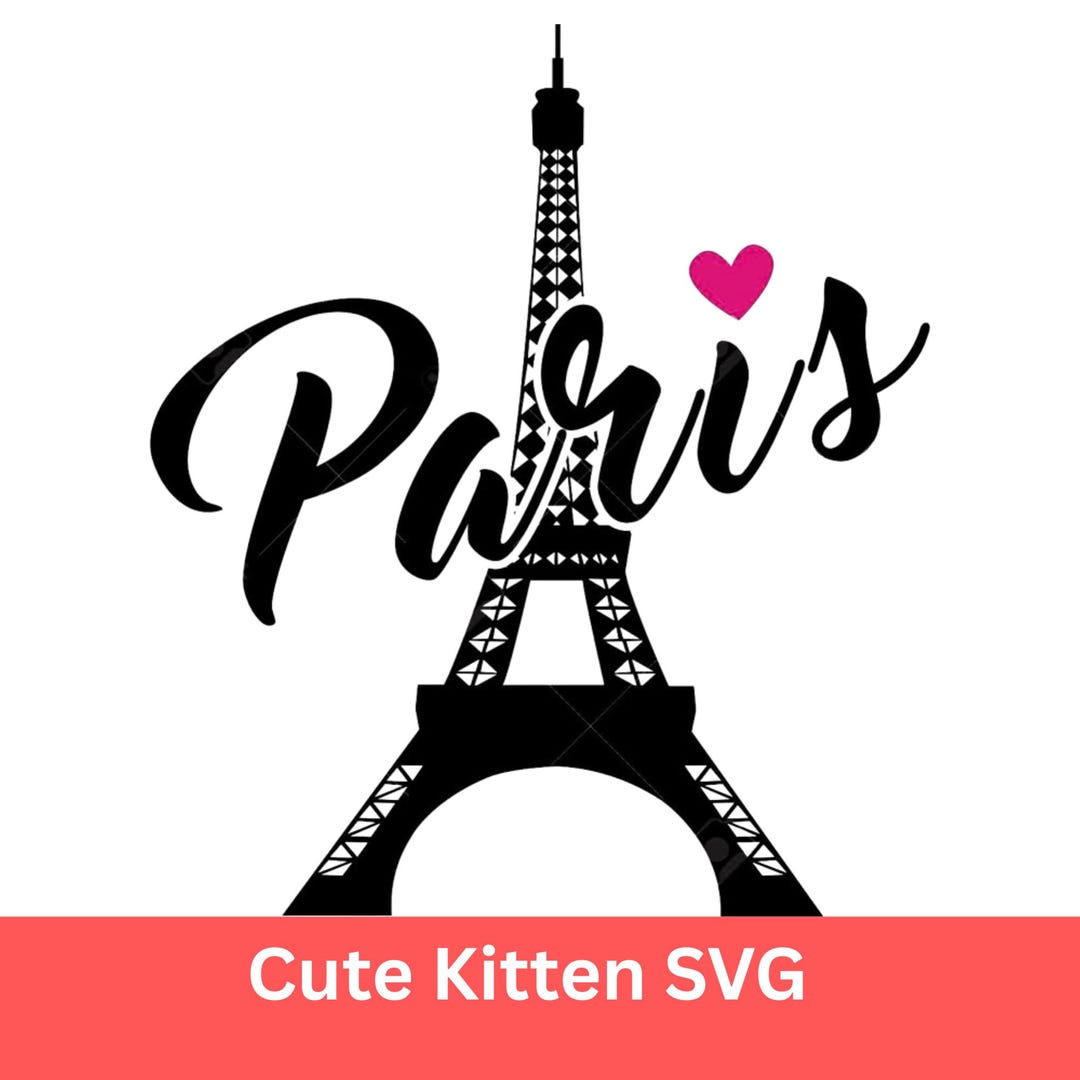 Paris SVG Bundle – Eiffel Tower Clipart, French Travel Quote & City ...