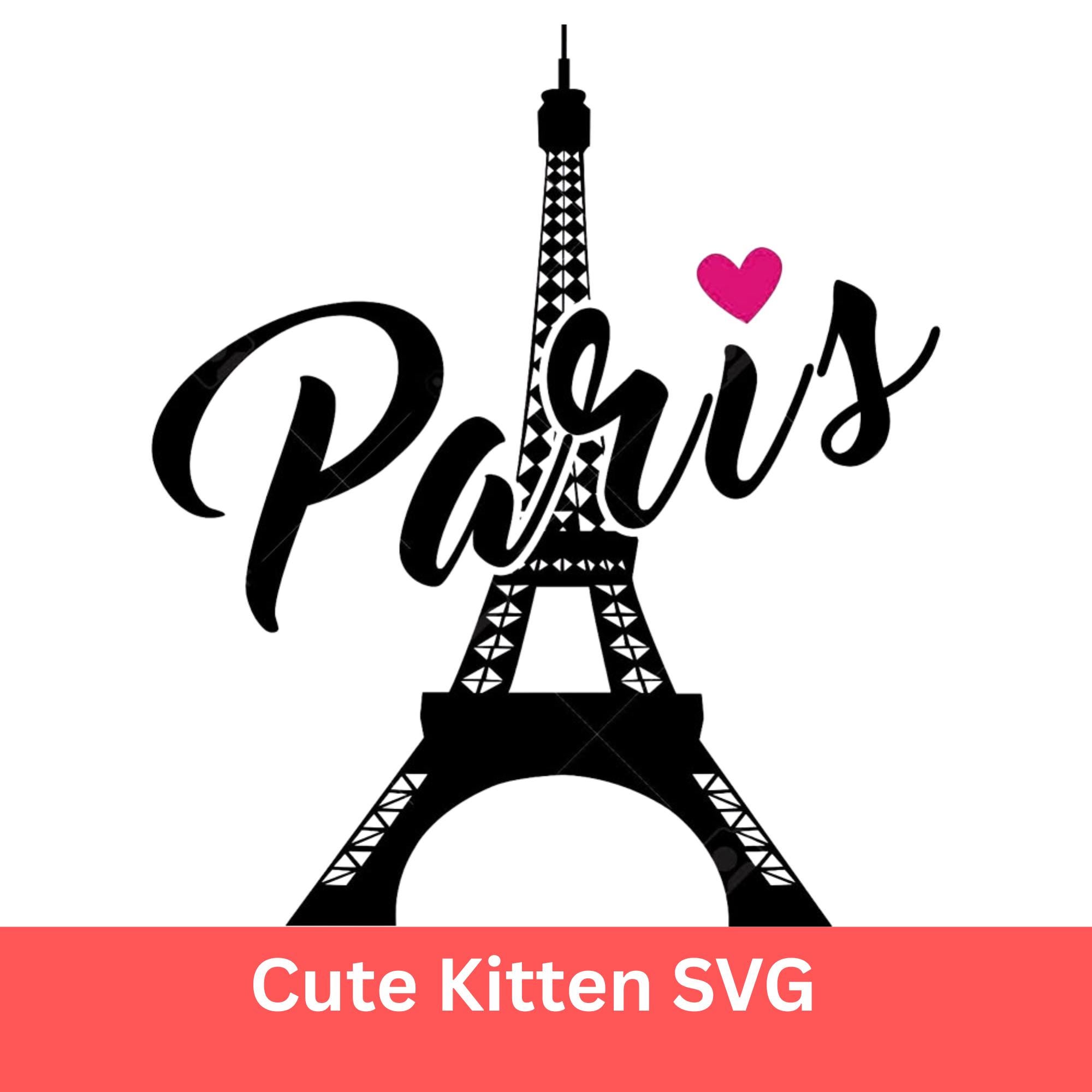 Paris SVG Bundle – Eiffel Tower Clipart, French Travel Quote & City ...