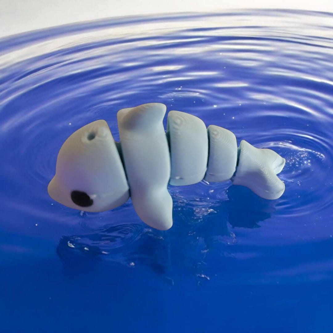 Mini Dolphin Fidget Toy for Children and Adults. Articulating Dolphin ...