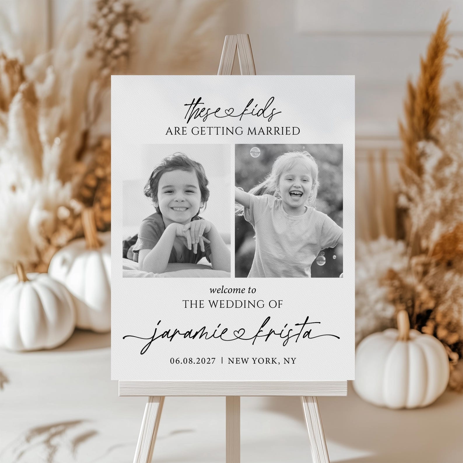 Printed Wedding Sign, These Kids Are Getting Married, the Night Before ...
