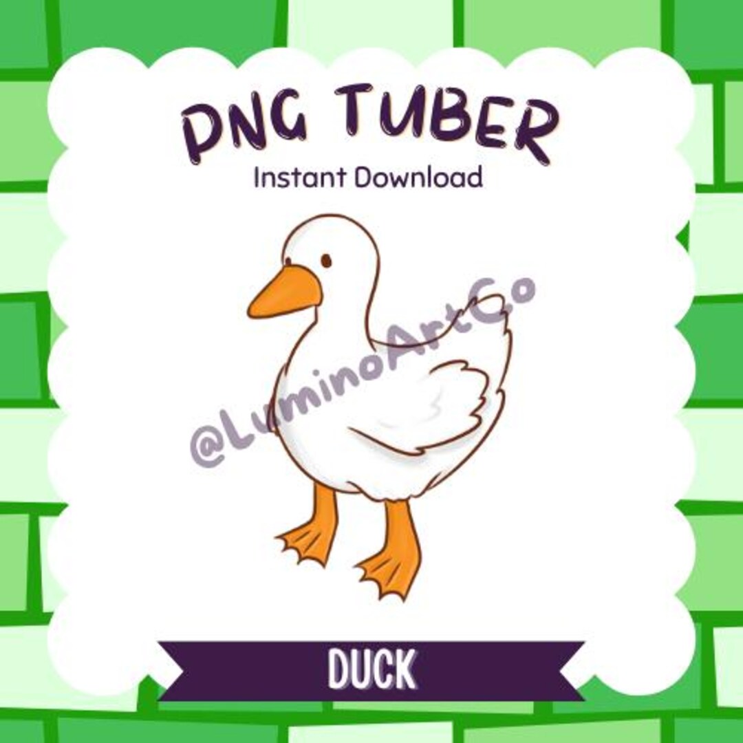 Streaming PNGTUBER Cute Duck White, Duckpngtuber, Vtuber Model Duck ...