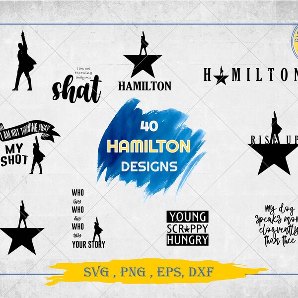 Hamilton Svg - Etsy
