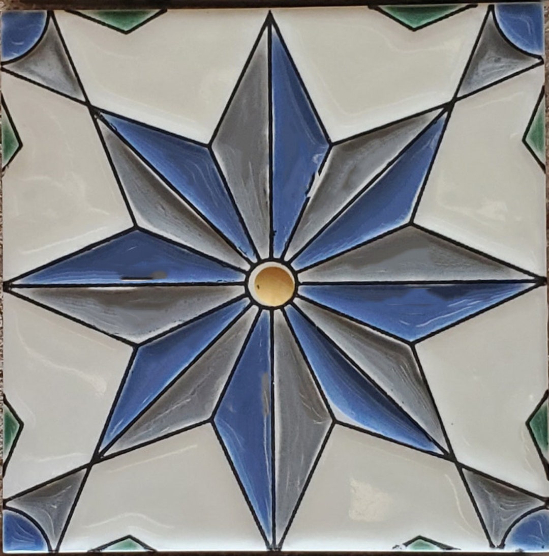 Celeste Star Tile 6x6 Kitchen Backsplash Tiles, Traditional Ceramic ...