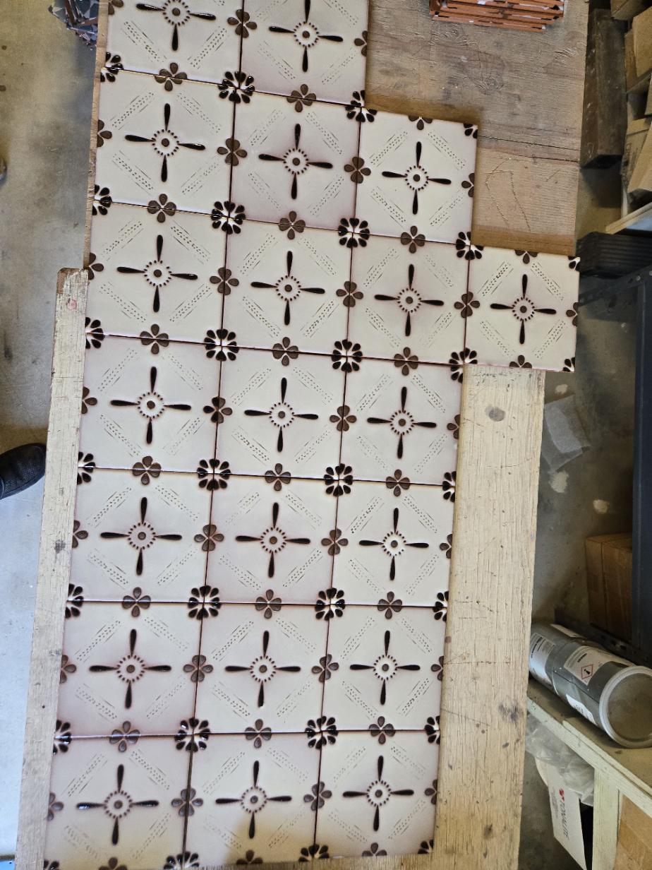 Hand-glazed Mediterranean Tile: 6x6 Vintage Amuse Pattern - Etsy