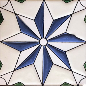 Celeste Star Tile 6"x6" ~ Kitchen Backsplash Tiles, Traditional Ceramic ...