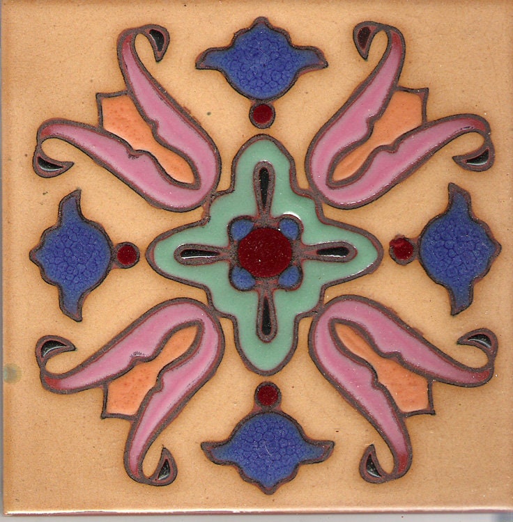 Handpainted Spanish Tile: Mission Deco 6x6 Quarry Tile (6 SQFT) - Etsy