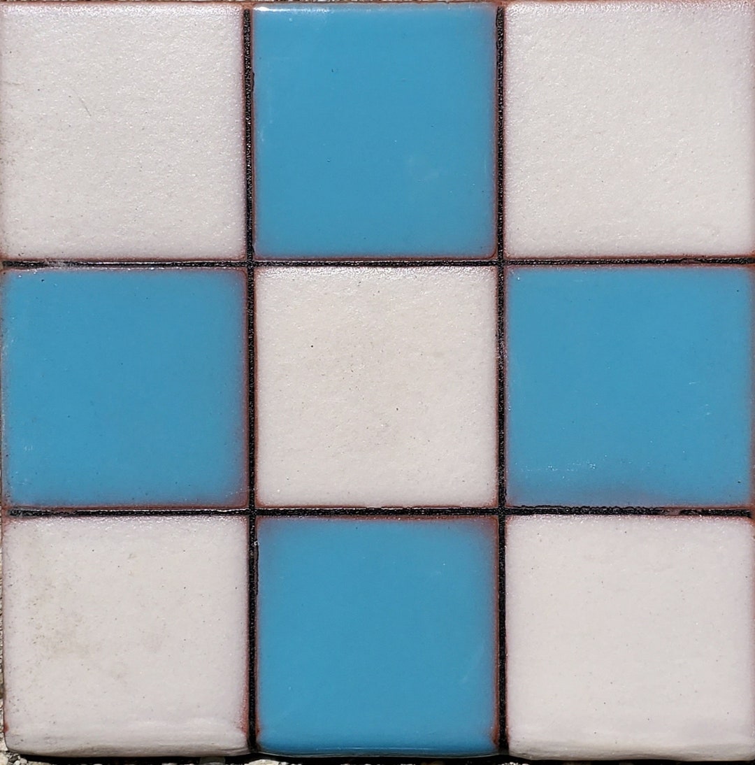 Checkers Ceramic Tile: Mid-century Modern Pool/backsplash (6x6, 4 ...