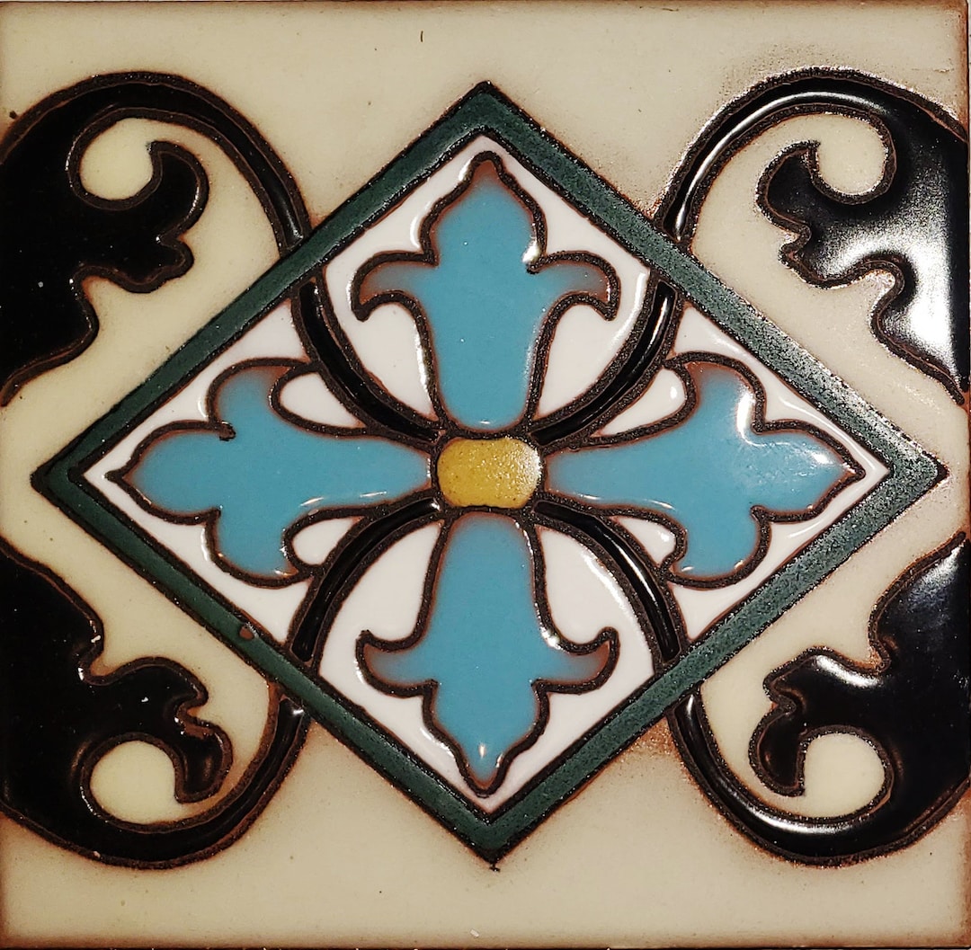 Sophia Spanish Decorative Handpainted Tile, Stair-risers, Pool Tiles ...