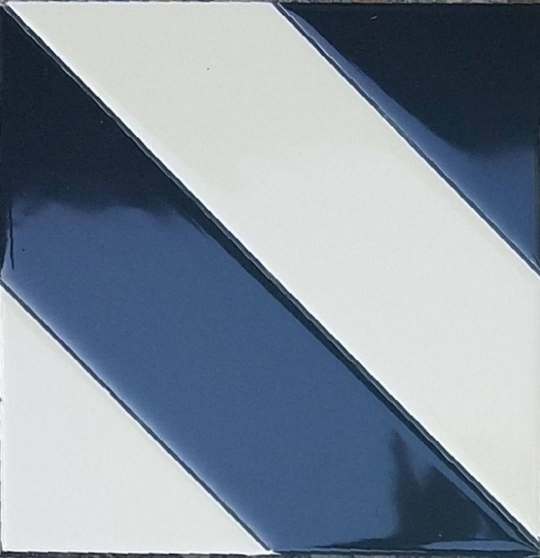 Handpainted Striped Ceramic Tile: Modern Kitchen Backsplash, Pool Tile ...