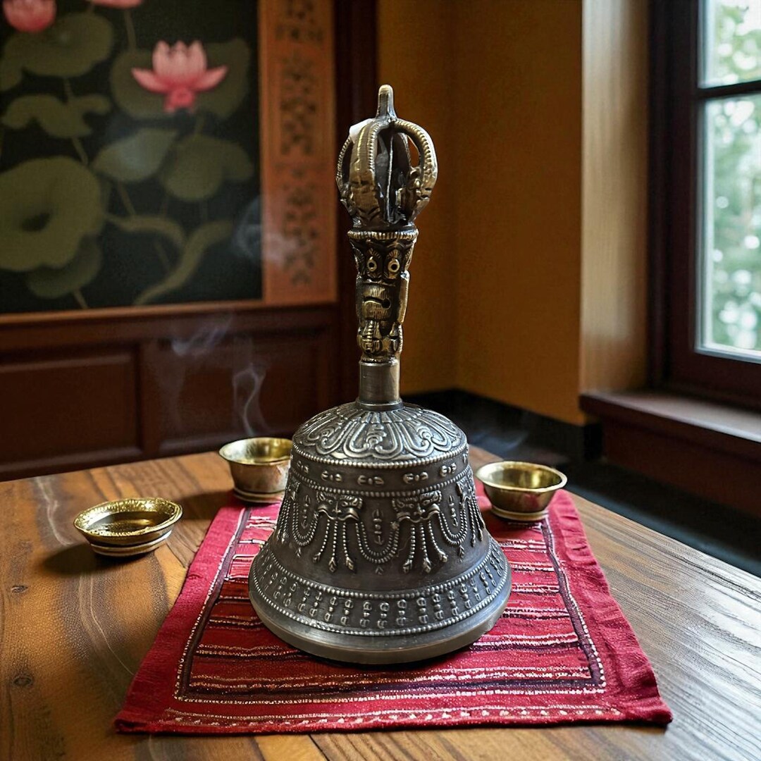 Tibetan Bronze Meditation Bell | Sacred Sound Healing Tool ...