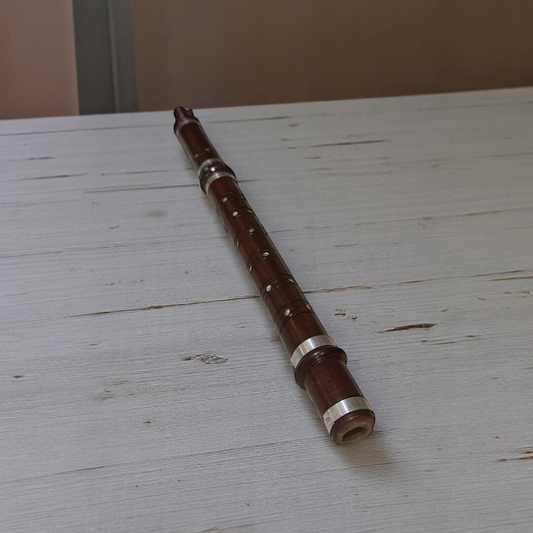 Handmade Wooden Flute With Metal Rings | Spiritual Meditation ...