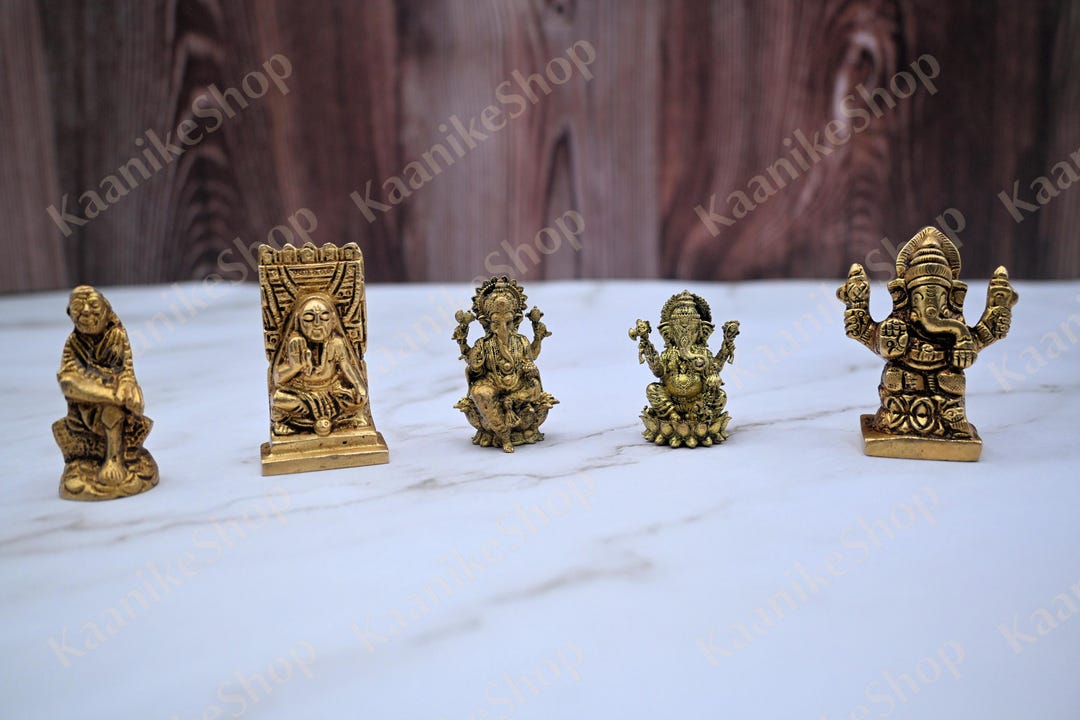 Pure Brass God Idols, Essential Hindu Deities for Mandirs, Car ...