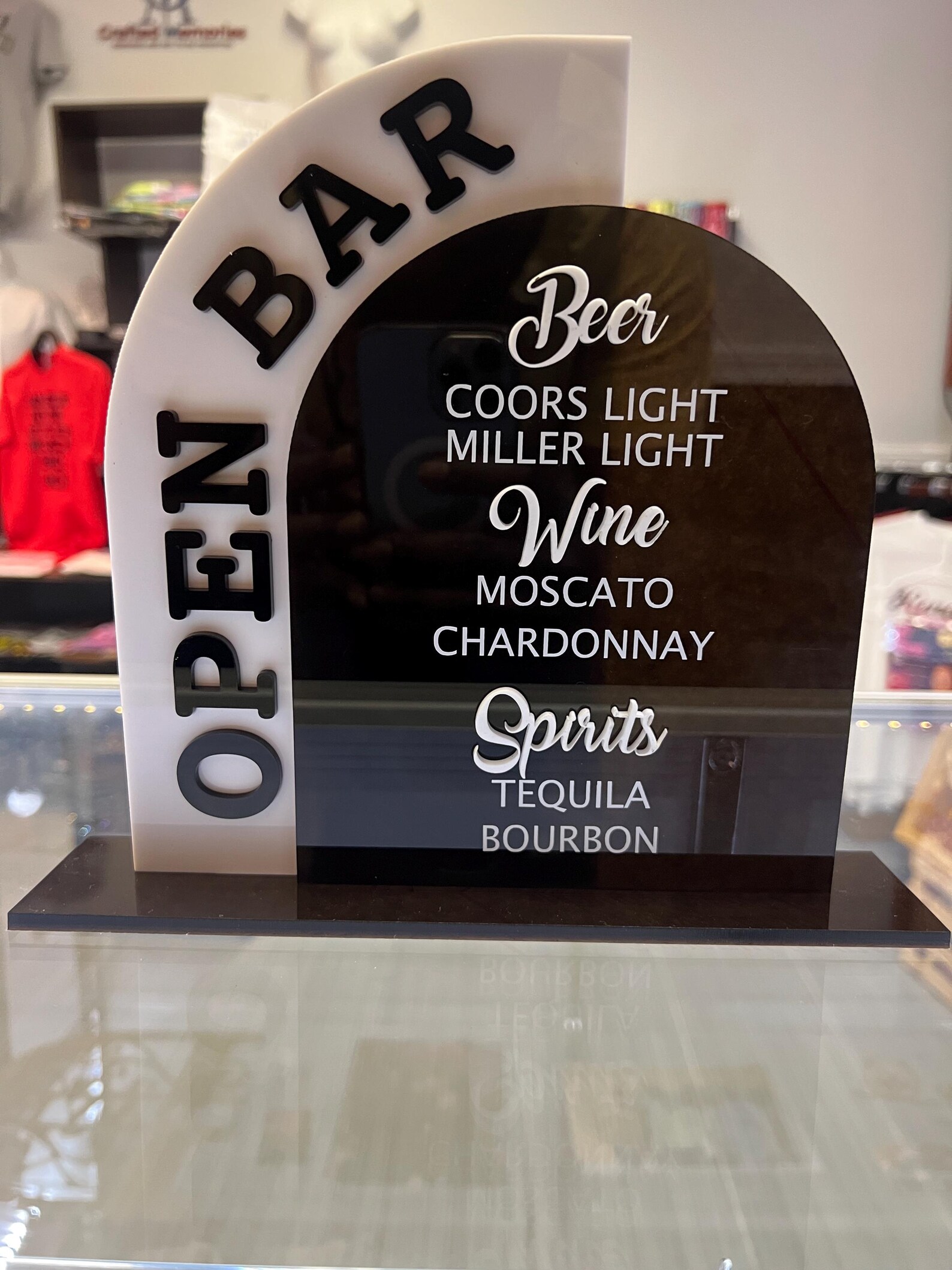 Personal Drink Menu | Custom Acrylic Bar Sign | Custom Acrylic Wedding ...