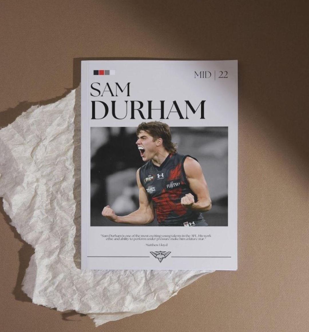 Sam Durham | Essendon Football Club AFL Poster | Digital Print Wall Art ...