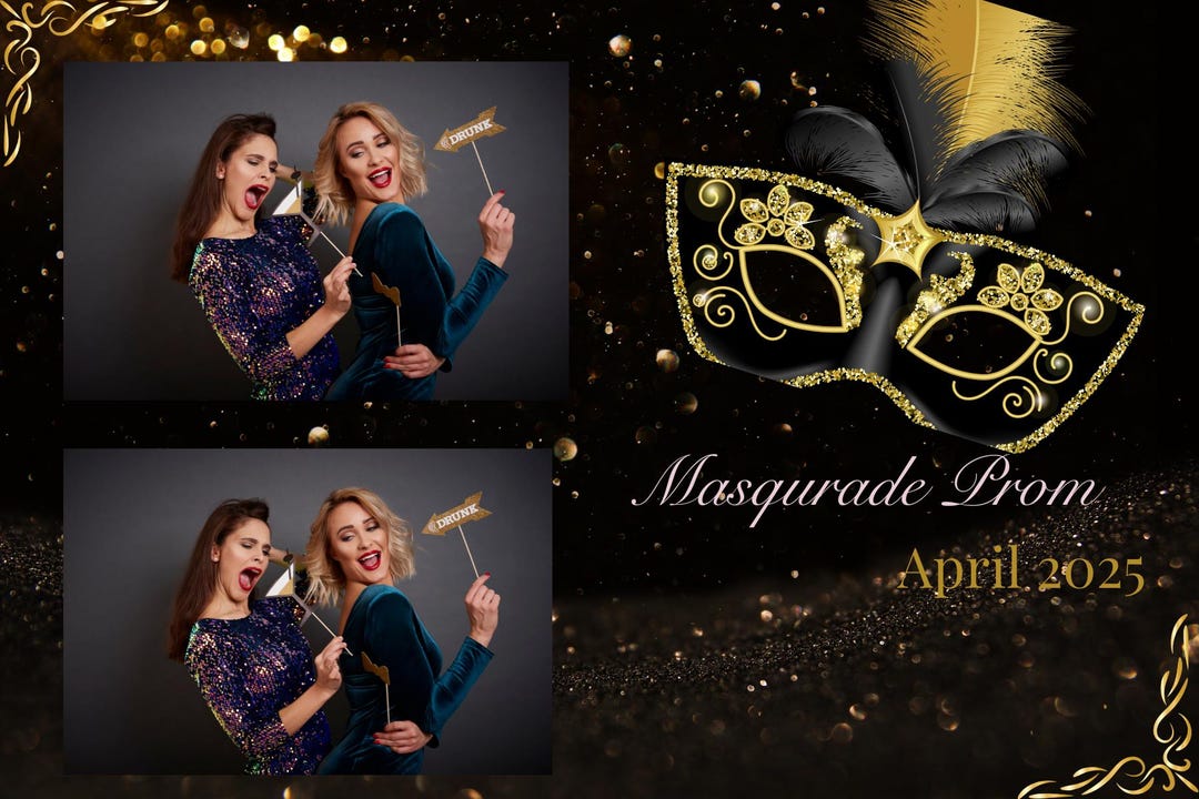 Photobooth Masquerade Template - Etsy