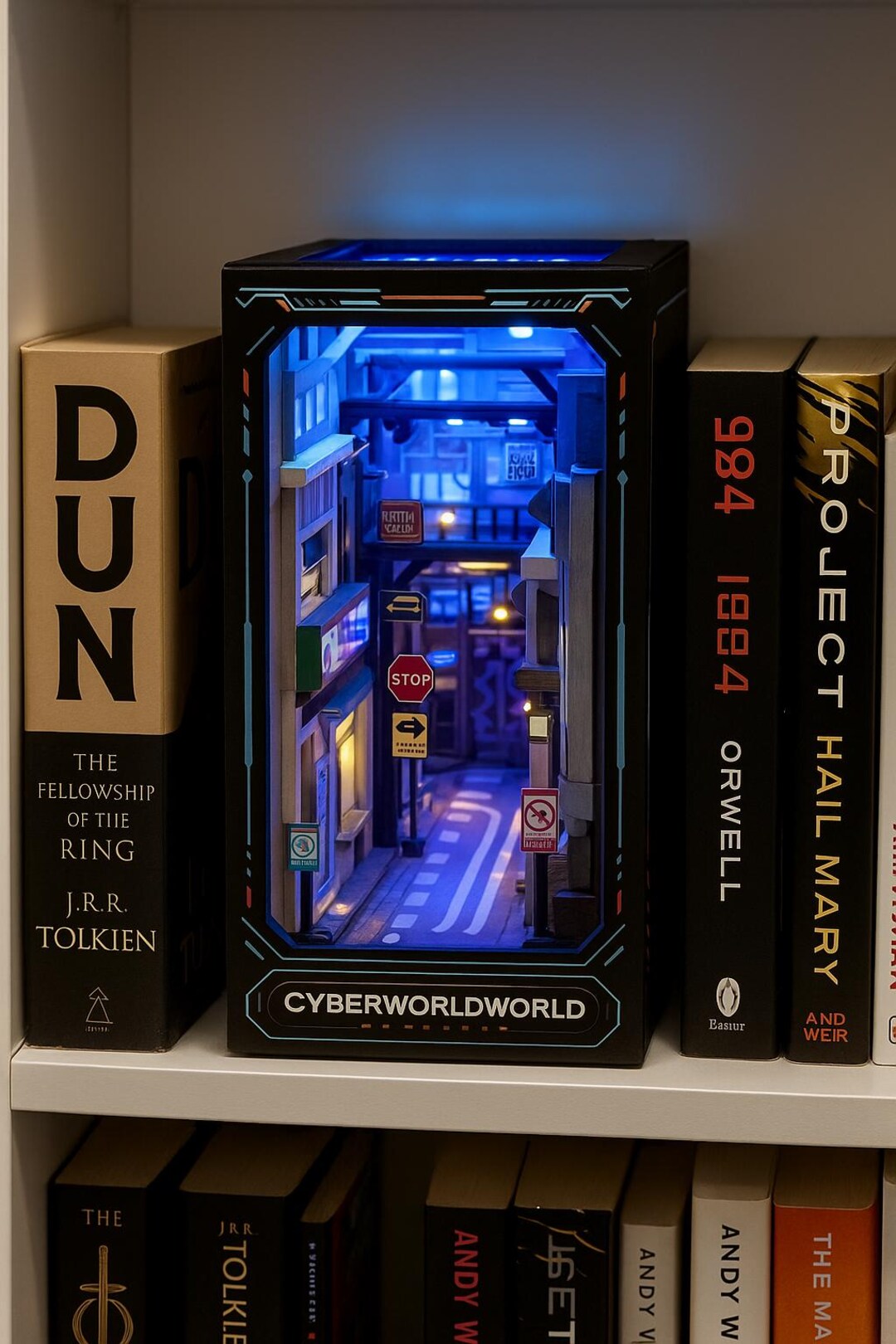 DIY Cyberworld Nook Kit | 3D Wooden Puzzle Bookshelf Insert With LED ...