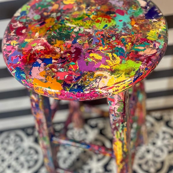 Hand Painted Bar Stools - Etsy