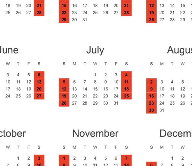 2026 Plain Calendar PNG + JPG: Letter Size 11x8.5 Landscape Printable ...