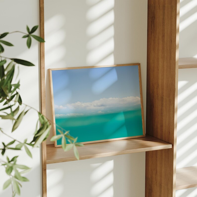 Turquoise Blue Water Print, Underwater Abstract Wall Art, Water ...