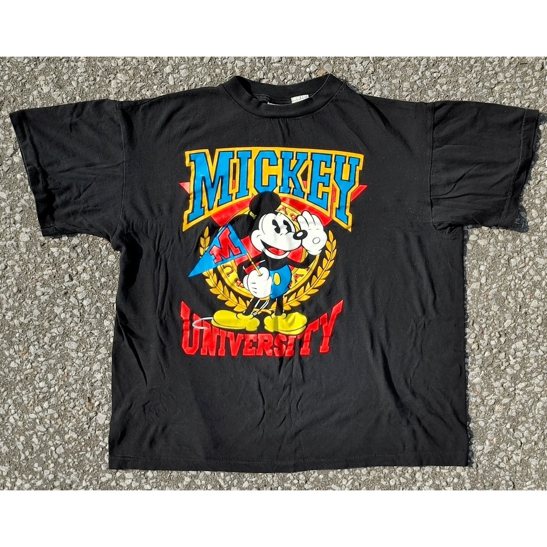 Vtg 1990s Mickey Mouse University Disney Crewneck / Camiseta / Vintage ...