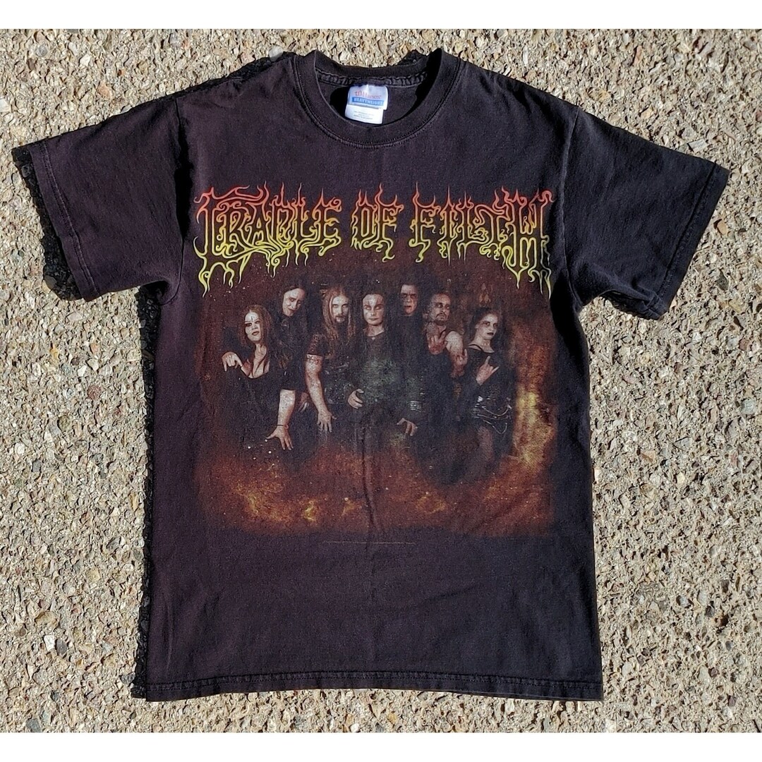 Vtg 2007 Cradle of Filth Band Photo Print T-shirt Size (S) - Etsy
