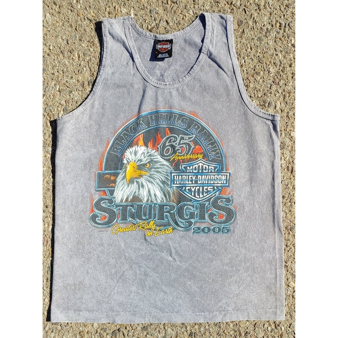 Vtg 2005 Harley-davidson Sturgis Large Eagle Print Tank Top Size (M) - Etsy