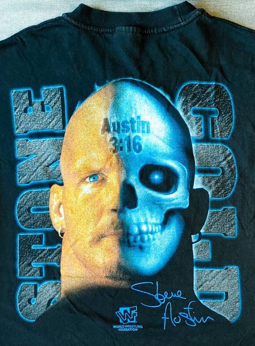 Vtg 1990s WWF Stone Cold Steve Austin Hanes T-shirt Size L - Etsy