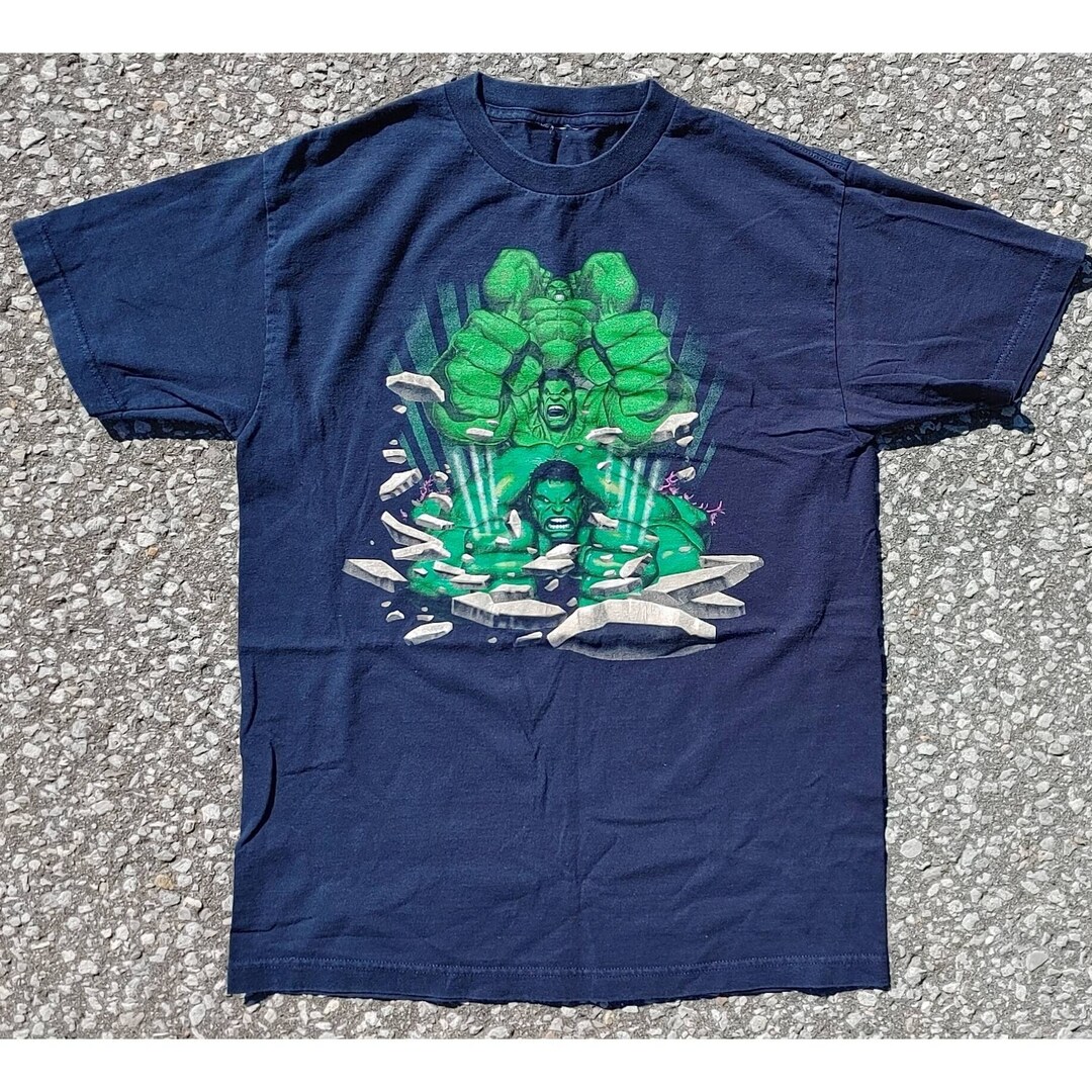 Vtg 2000s Marvel the Incredible Hulk Print T-shirt Size M - Etsy